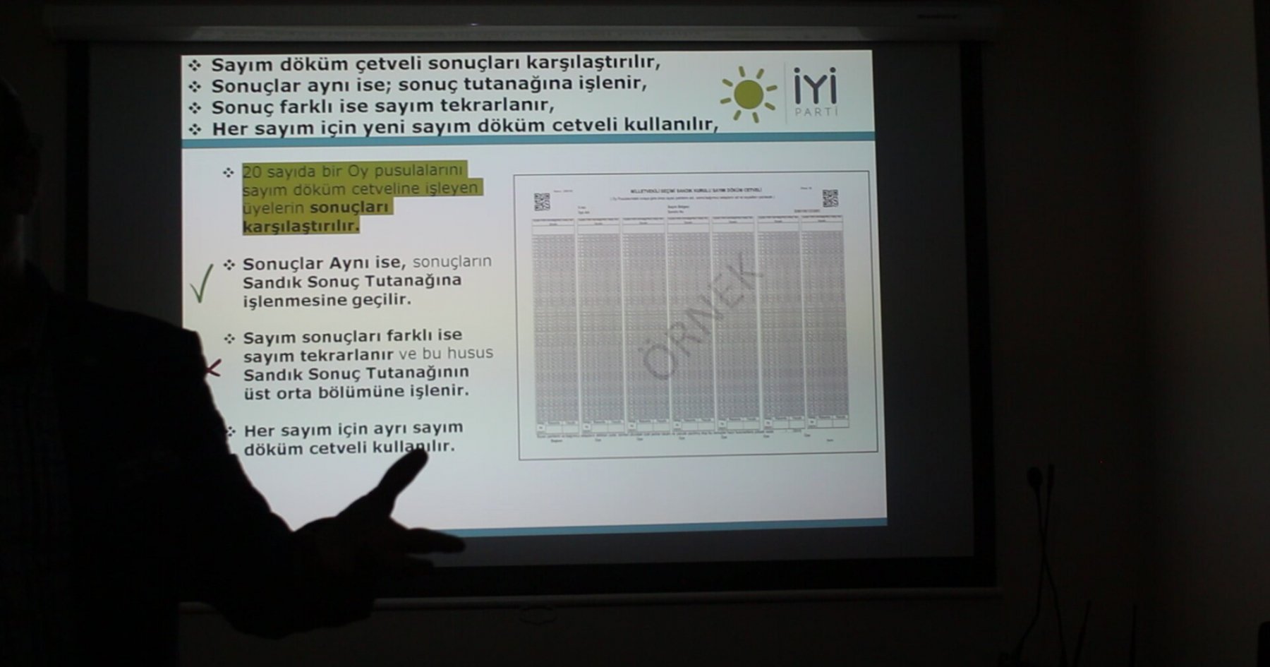 Sandık Güvenliği Eğitimi 11 Sayım döküm cetvelinde kaydırma imzaların ... Sandık Güvenliği Eğitimi 11 Sayım döküm cetvelinde kaydırma imzaların ...